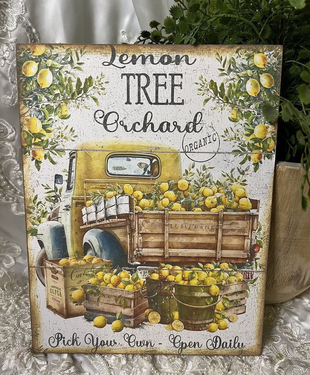 Lemon Tree Orchard, Farm Truck, Handcrafted Plaque / Sign - Etsy