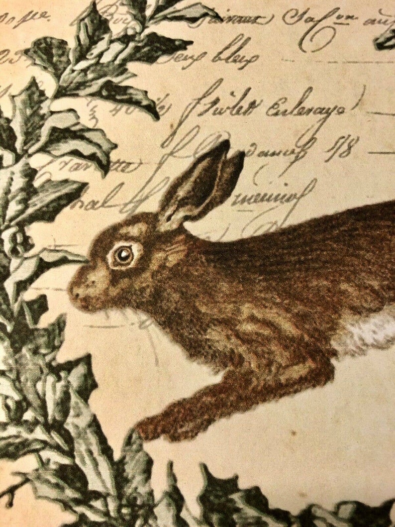 Brown Rabbit Vintage Style French Country HANDCRAFTED Plaque - Etsy