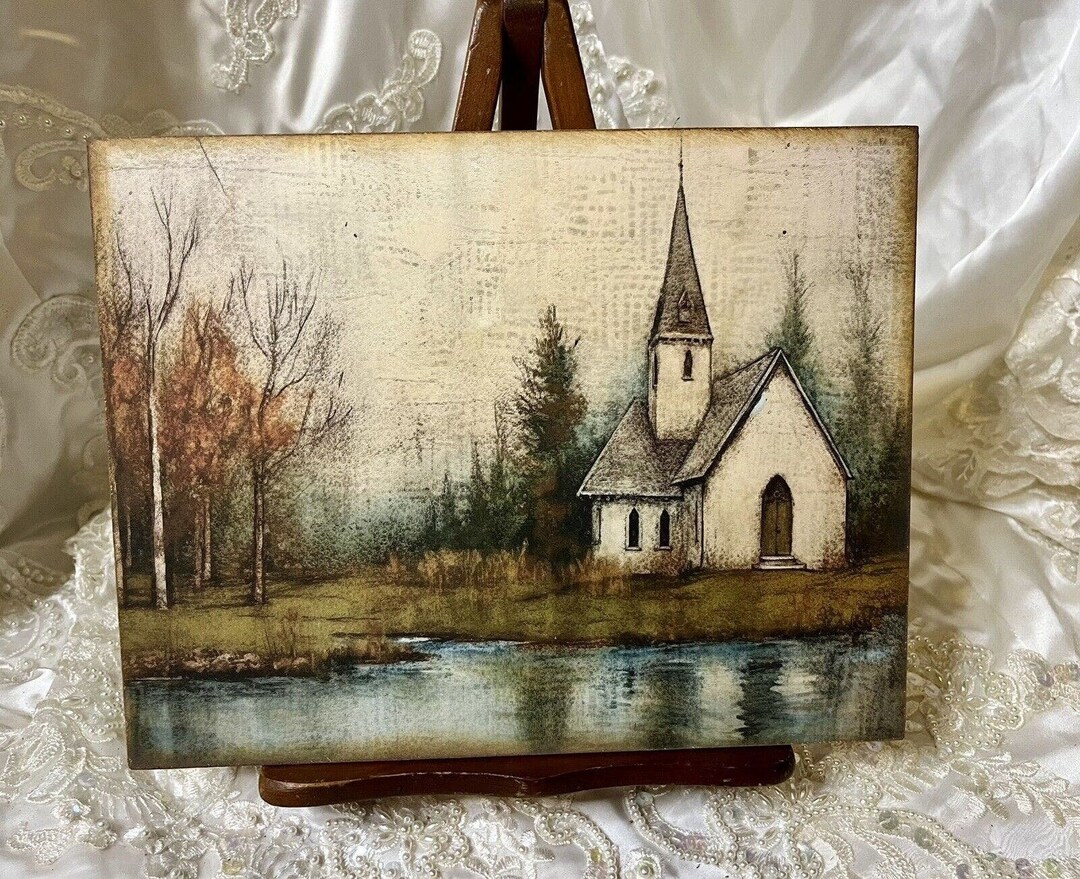 Church Chapel, Primitive Folk Art, Handcrafted Plaque / Sign #8 - Etsy