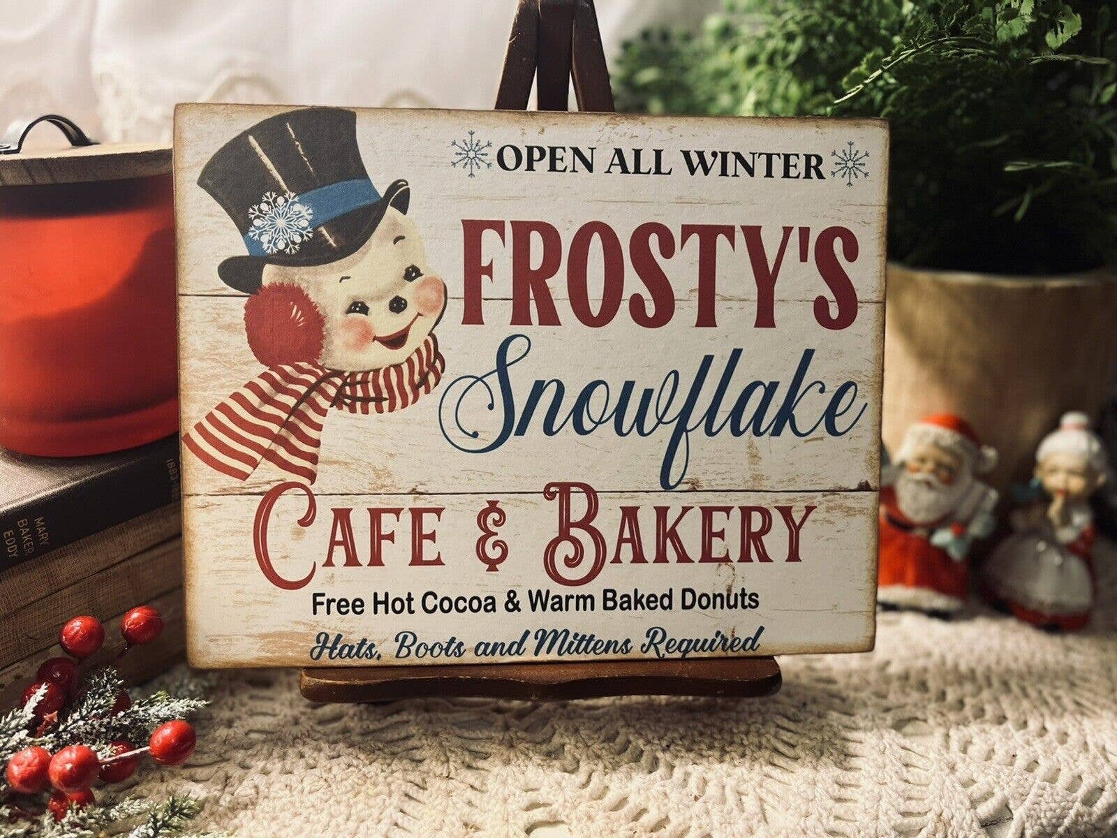 Frosty's Snowflake Cafe & Bakery Winter Snowman - Etsy