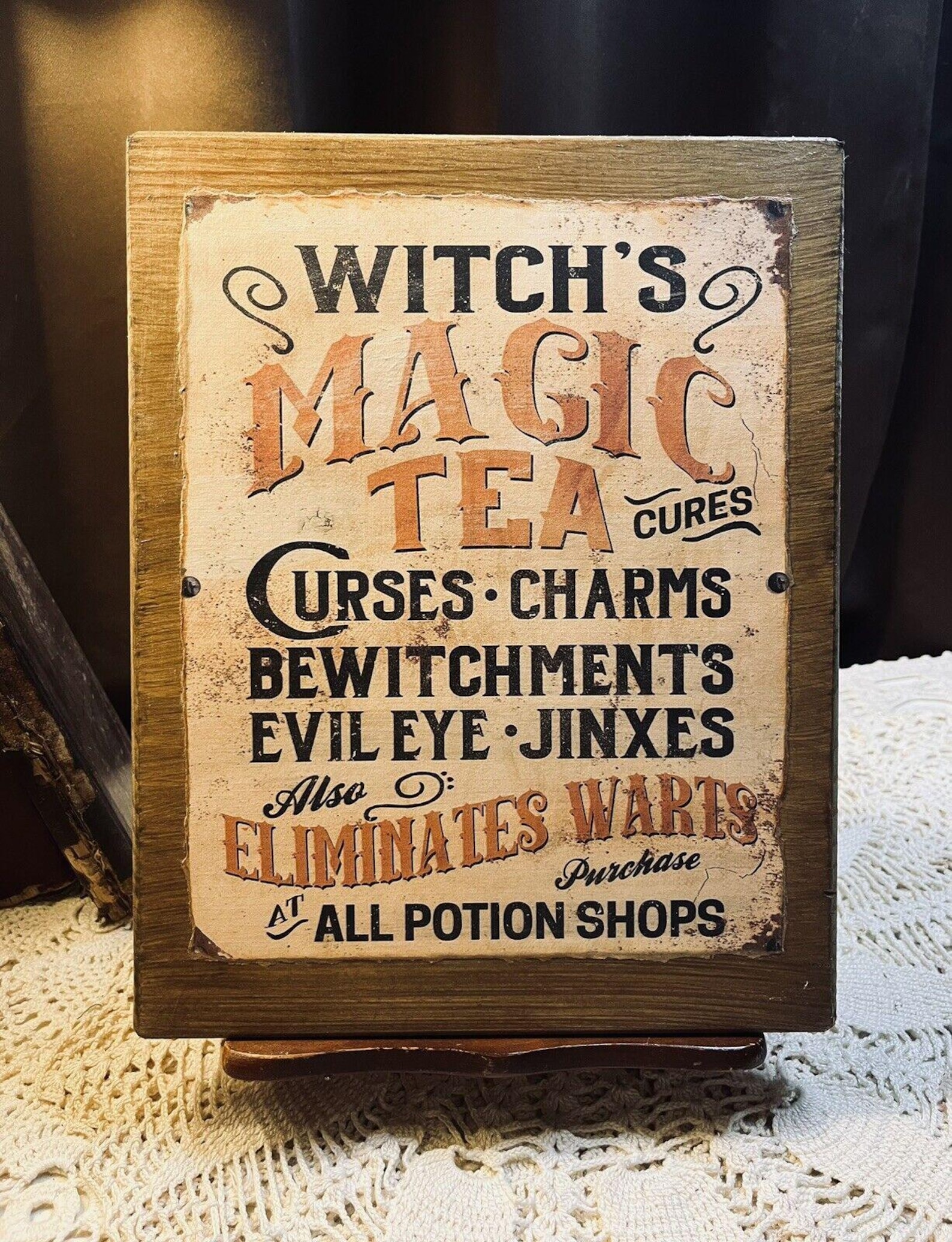 Witch’s Magic Tea, Handcrafted Wooden Sign - Etsy