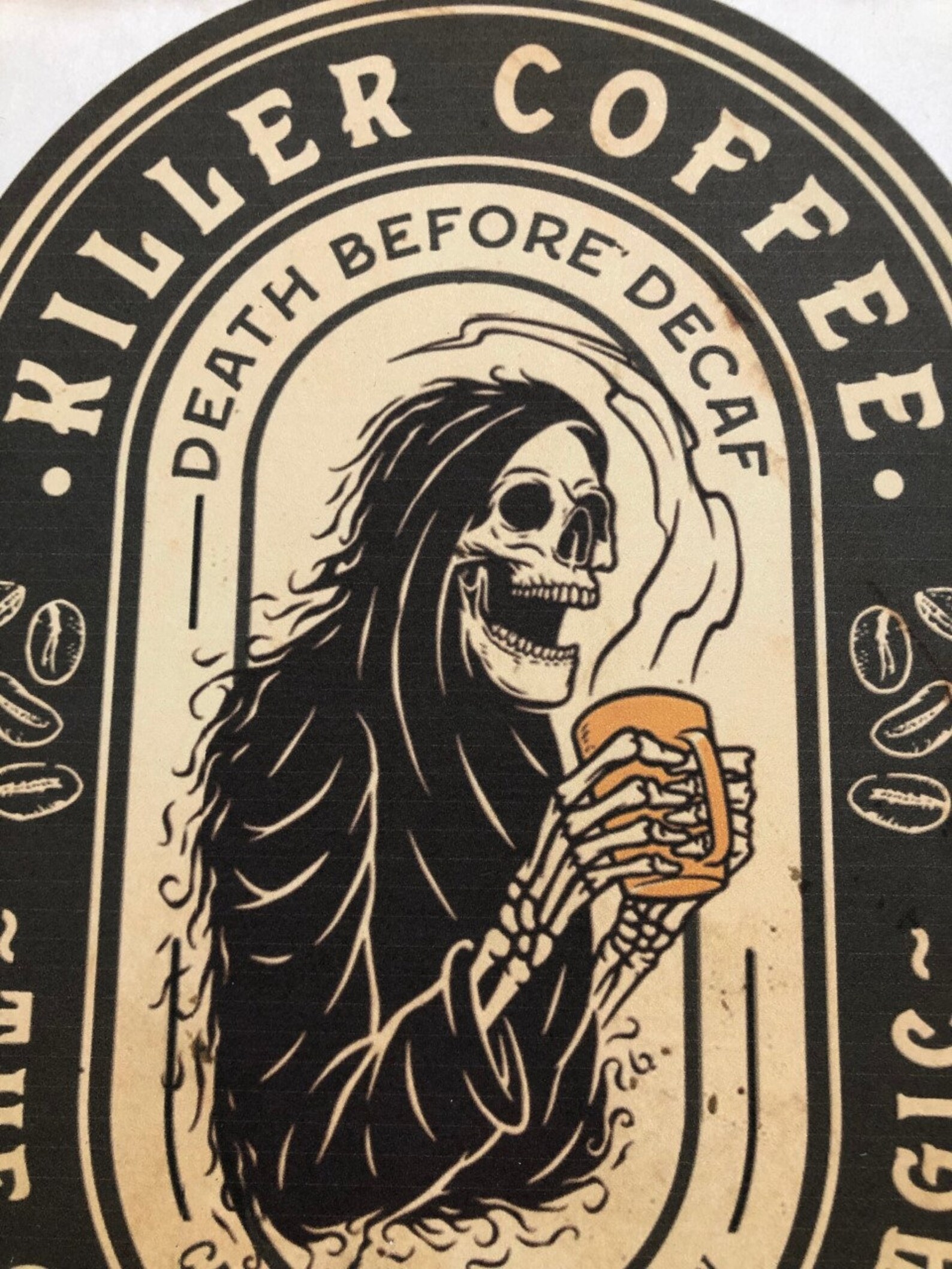 Killer Coffee, Skeleton, Fun Halloween, Handcrafted Plaque / Sign - Etsy