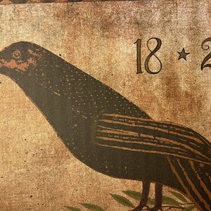 Crow Black Bird 1828 Primitive Folk Art Handcrafted Plaque / Sign - Etsy