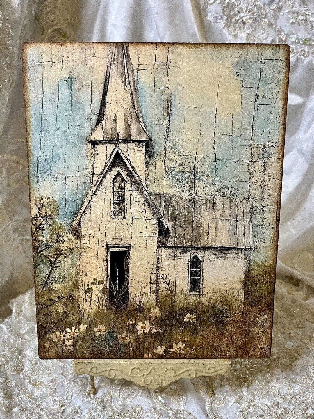 Church Chapel, Primitive Folk Art, Handcrafted Plaque / Sign #2 - Etsy