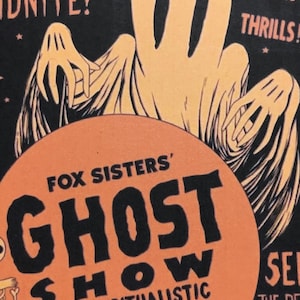 Fox Sisters Ghost Show, Retro Halloween, Handcrafted Min Plaque / Sign ...