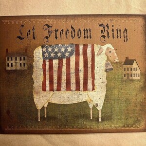 Prim Patriotic Sheep Flag Folk Art Primitive Handcrafted - Etsy