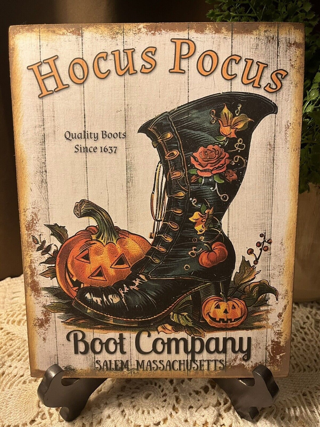 Witch Boot Company, Hocus Pocus, Halloween Handcrafted Sign / Plaque - Etsy