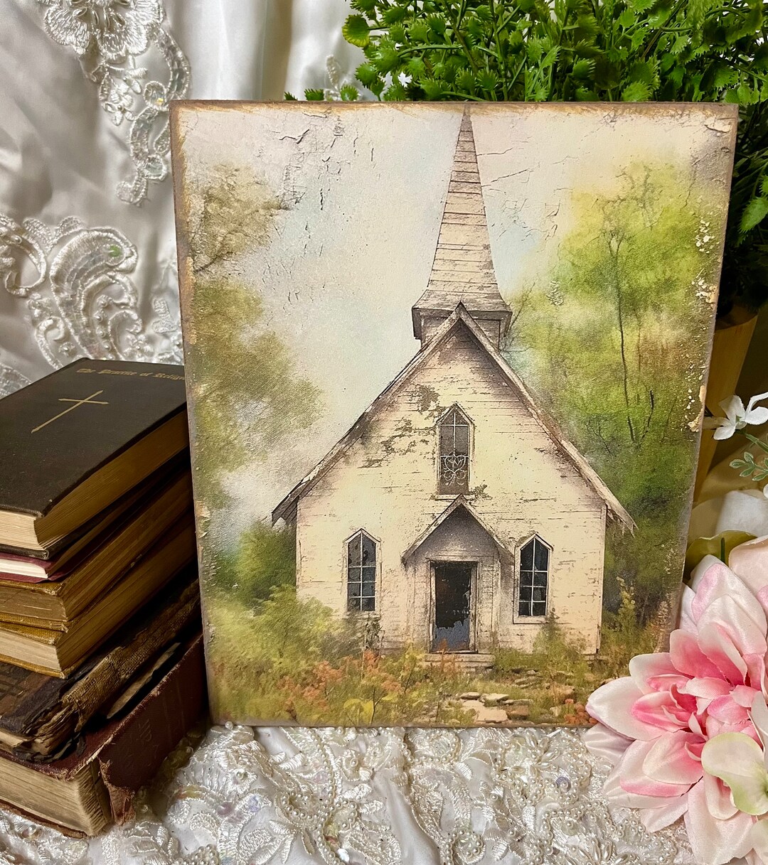 Church Chapel, Primitive Folk Art, Handcrafted Plaque / Sign #1 - Etsy