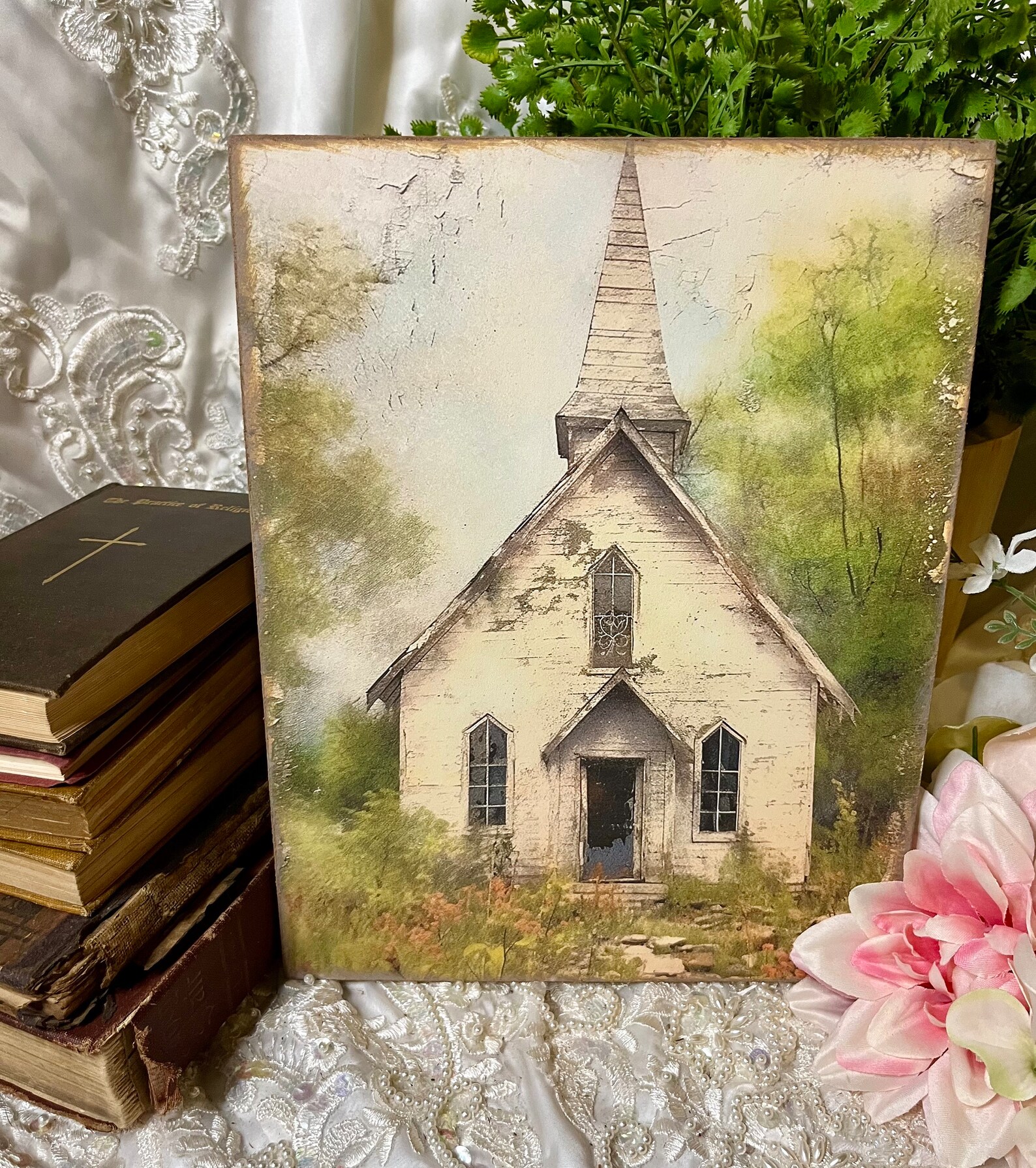 Church Chapel, Primitive Folk Art, Handcrafted Plaque / Sign #1 - Etsy