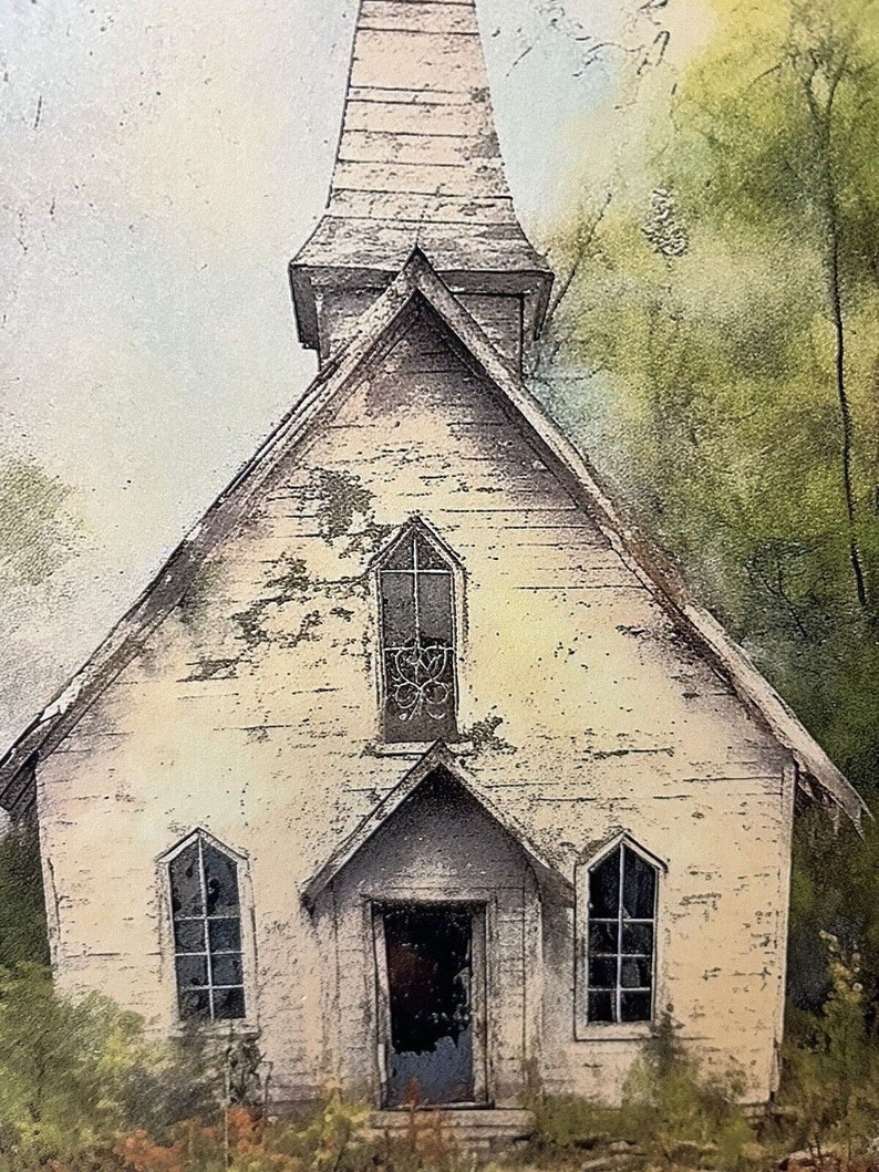 Church Chapel, Primitive Folk Art, Handcrafted Plaque / Sign #1 - Etsy