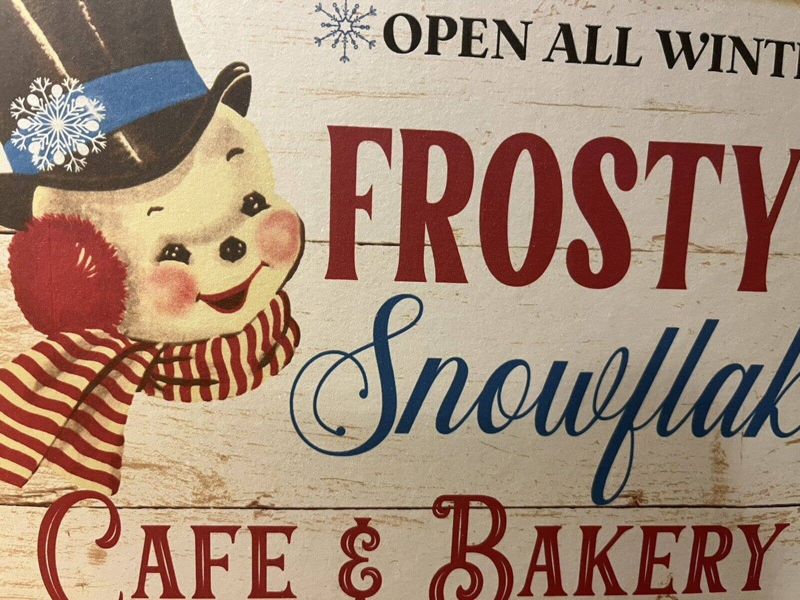 Frosty's Snowflake Cafe & Bakery Winter Snowman - Etsy