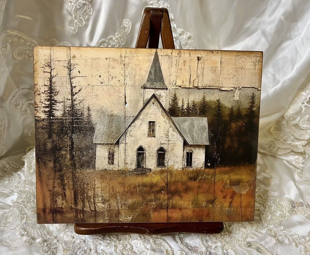 Church Chapel, Primitive Folk Art, Handcrafted Plaque / Sign #9 - Etsy