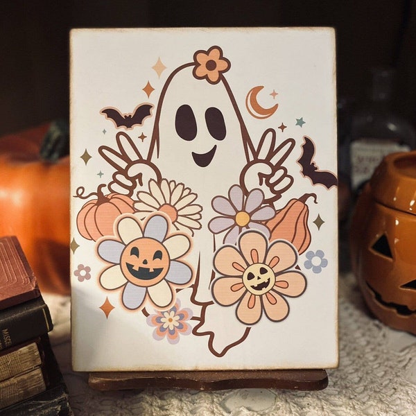 Peace Sign Ghost Svg - Etsy