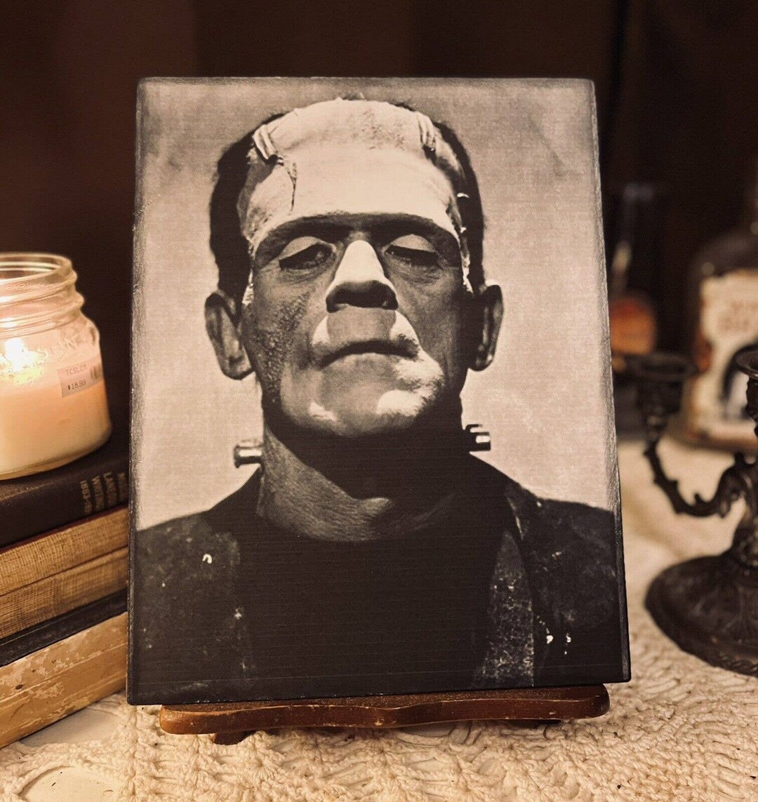 Retro Halloween, Frankenstein, Handcrafted Plaque / Sign - Etsy