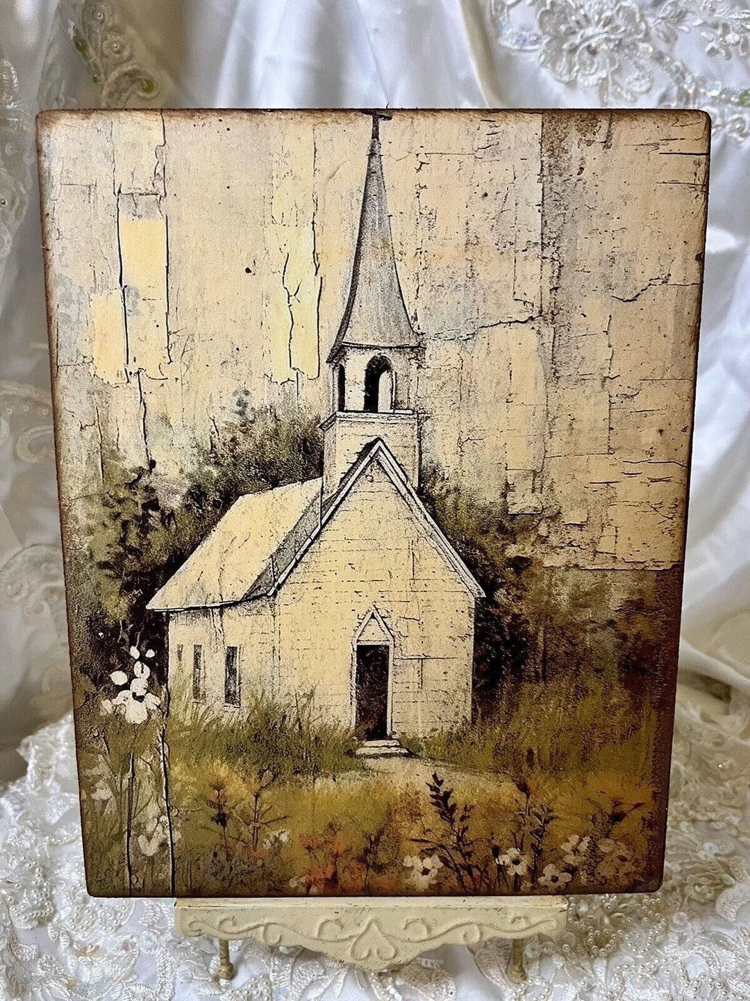 Church Chapel, Primitive Folk Art, Handcrafted Plaque / Sign #3 - Etsy