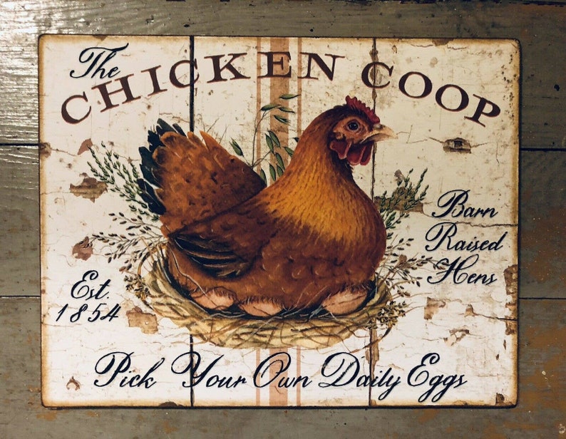 Chicken Coop Laying Hen Handcrafted Plaque / Sign - Etsy