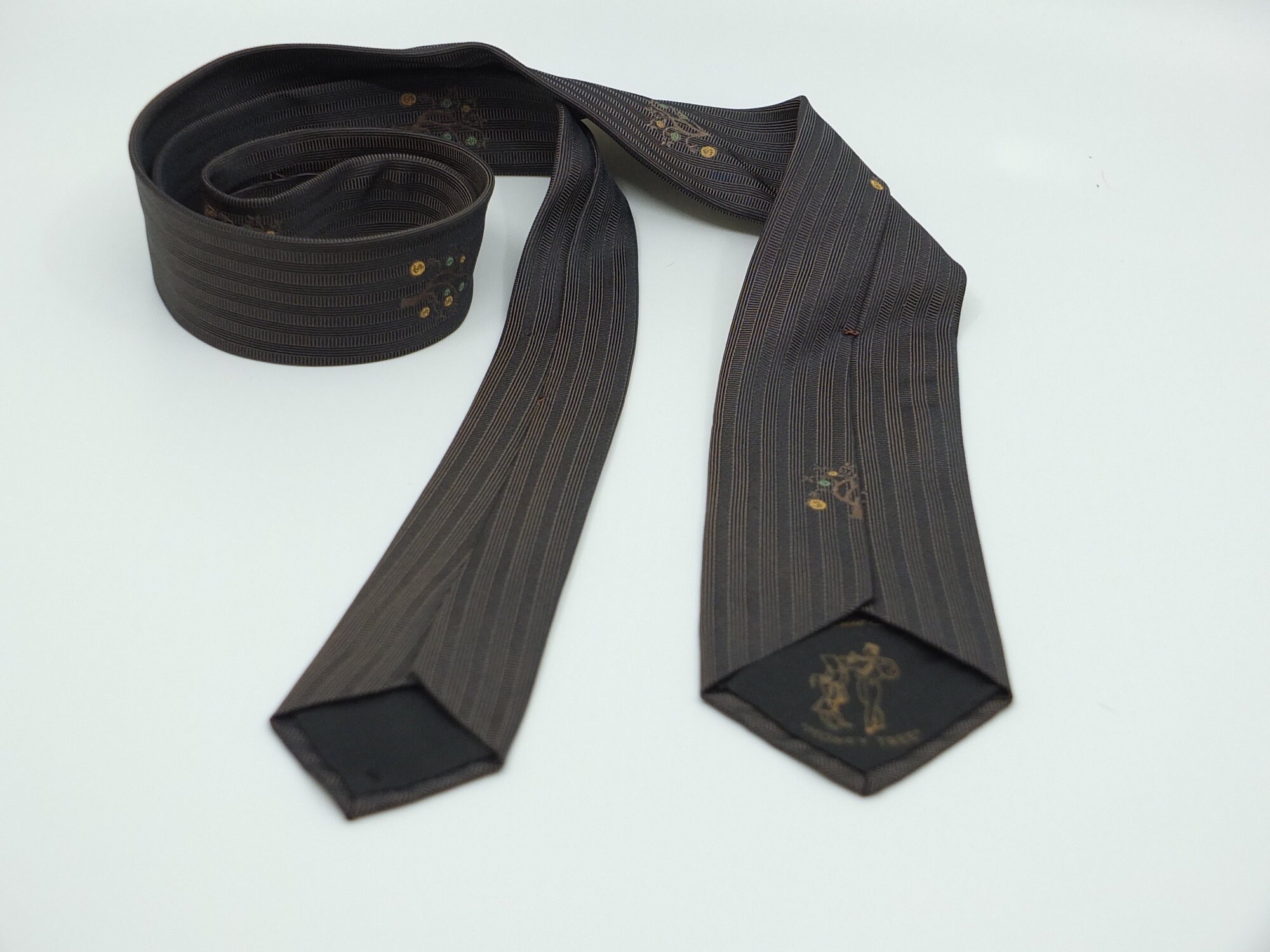 VINTAGE money Tree Dominique France New York Paris Necktie Silk Tie ...