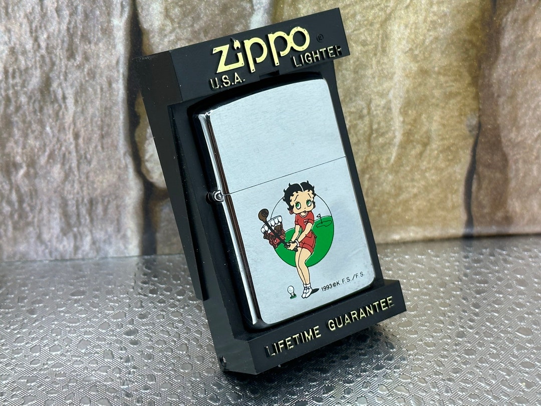 1995 Zippo Betty Boop Golf Pro Vintage High Polish Chrome Still New in ...