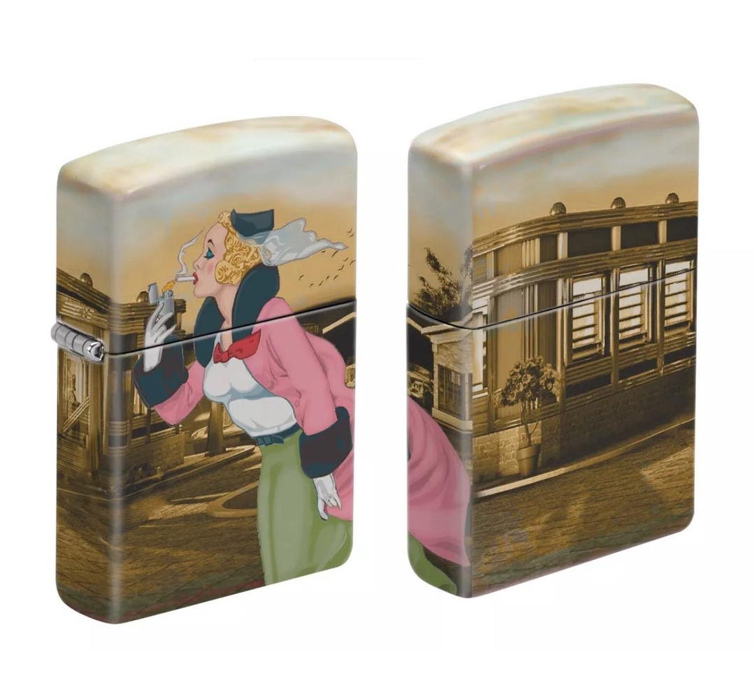 Zippo Windy Girl Vintage Design Collectible Lighter New in Original Box ...