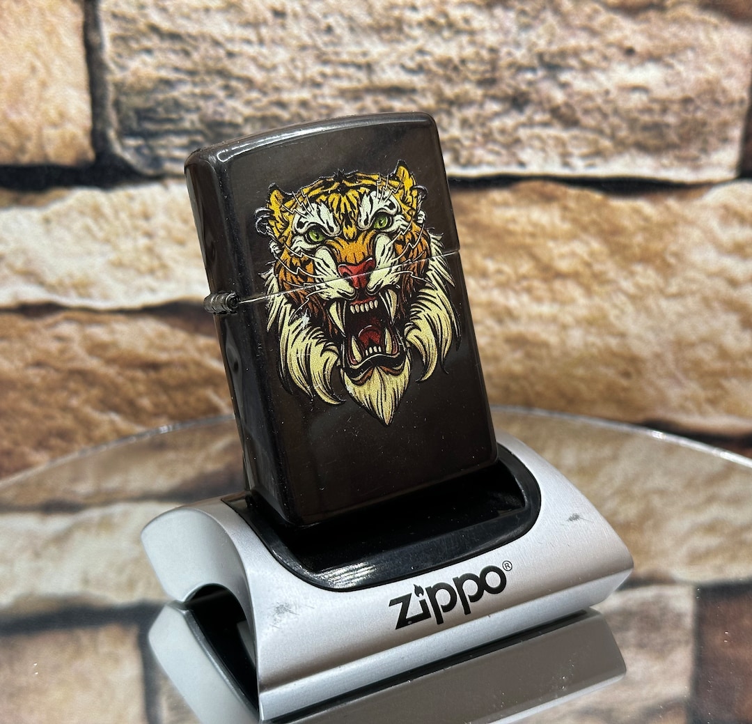Zippo Sabertooth Tiger Tattoo Design New & Unfired - Etsy