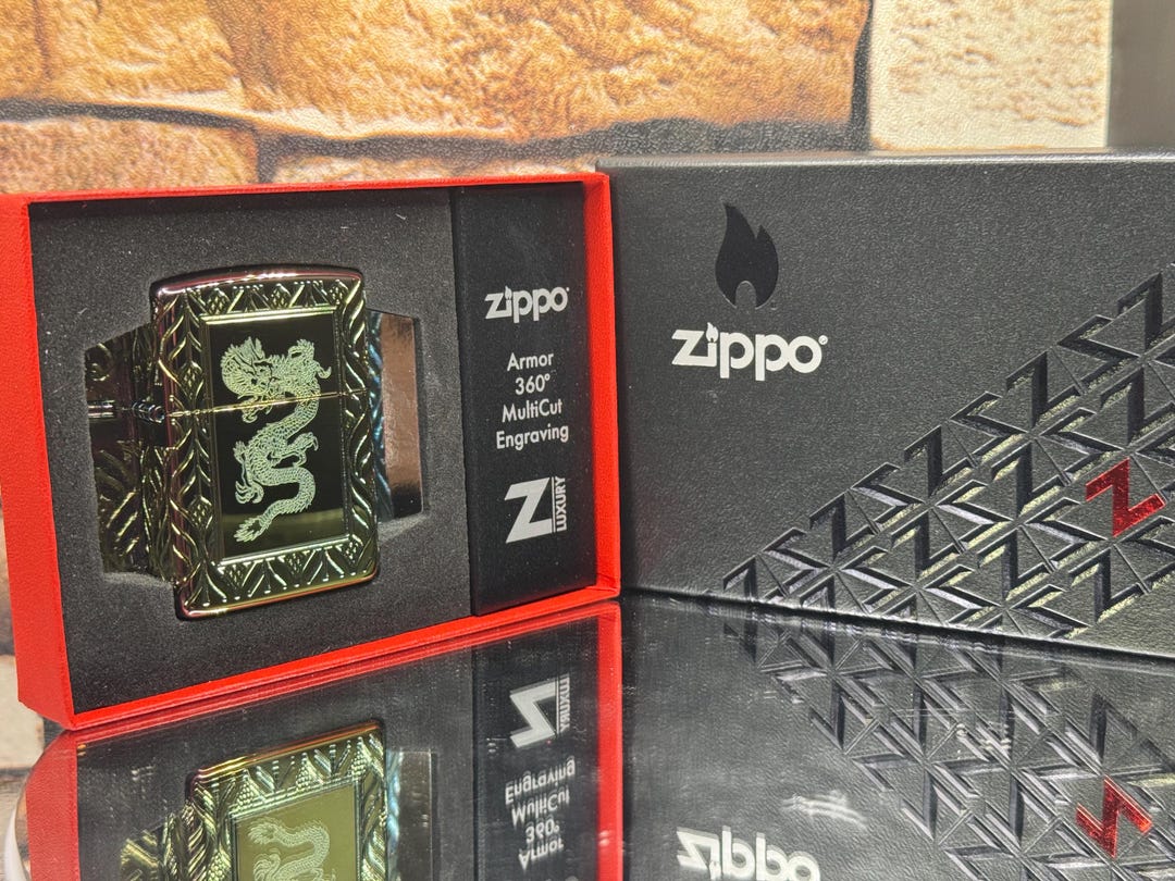 Zippo Armor 360 Degree Multicut Dragon Mint Excellent New in Box - Etsy