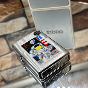 1997 Zippo Space Apollo 11 First Moon Landing 1969 Postage Stamp With ...
