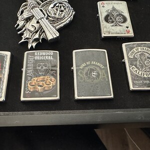 Sons of Anarchy New Zippo Lighters First 9 Collection With Display Case. - Etsy
