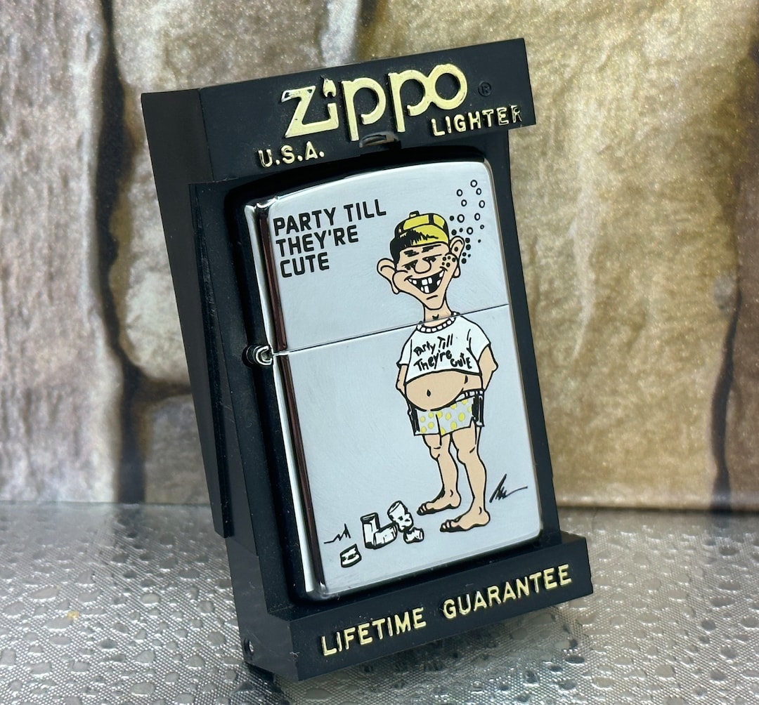 1995 Zippo Comic ( Party Till They’re Cute ) Ultra Rare New & Unfired ...