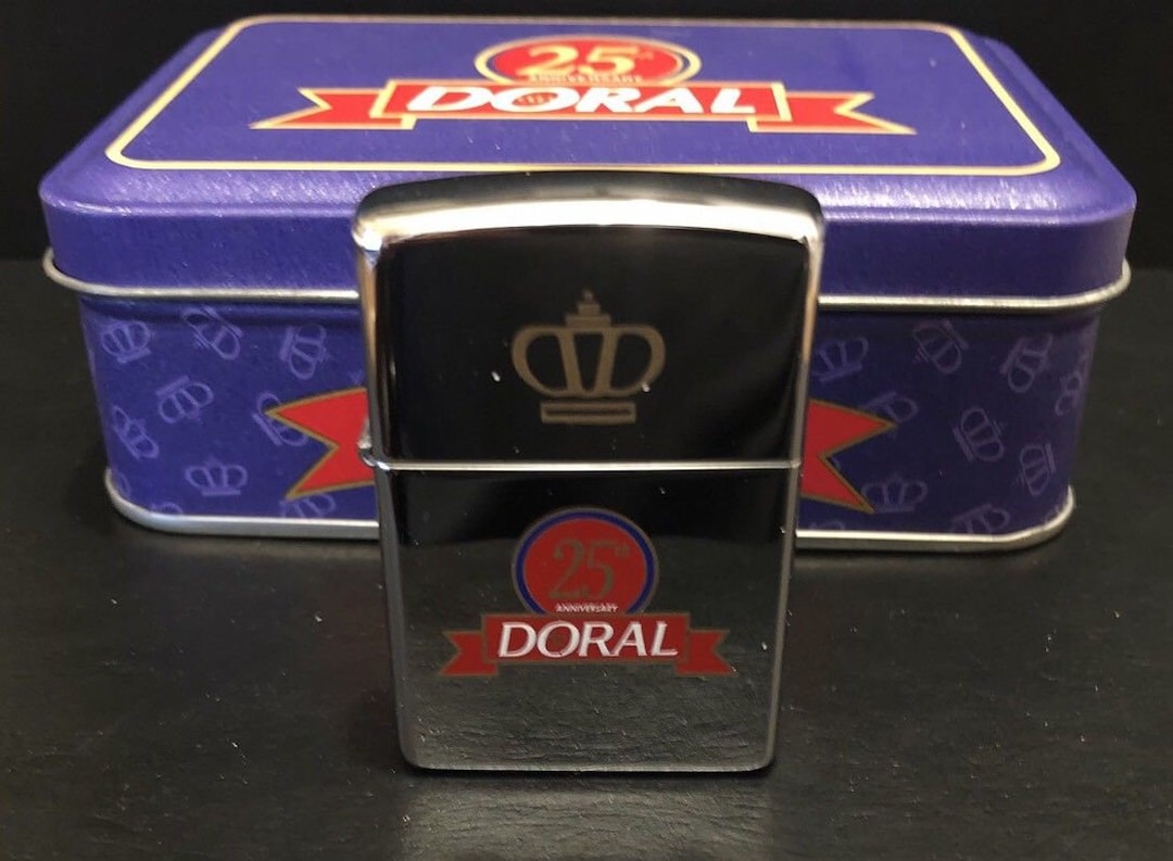1995 Zippo Doral Cigarettes 25th Anniversary Lighter New in Original ...