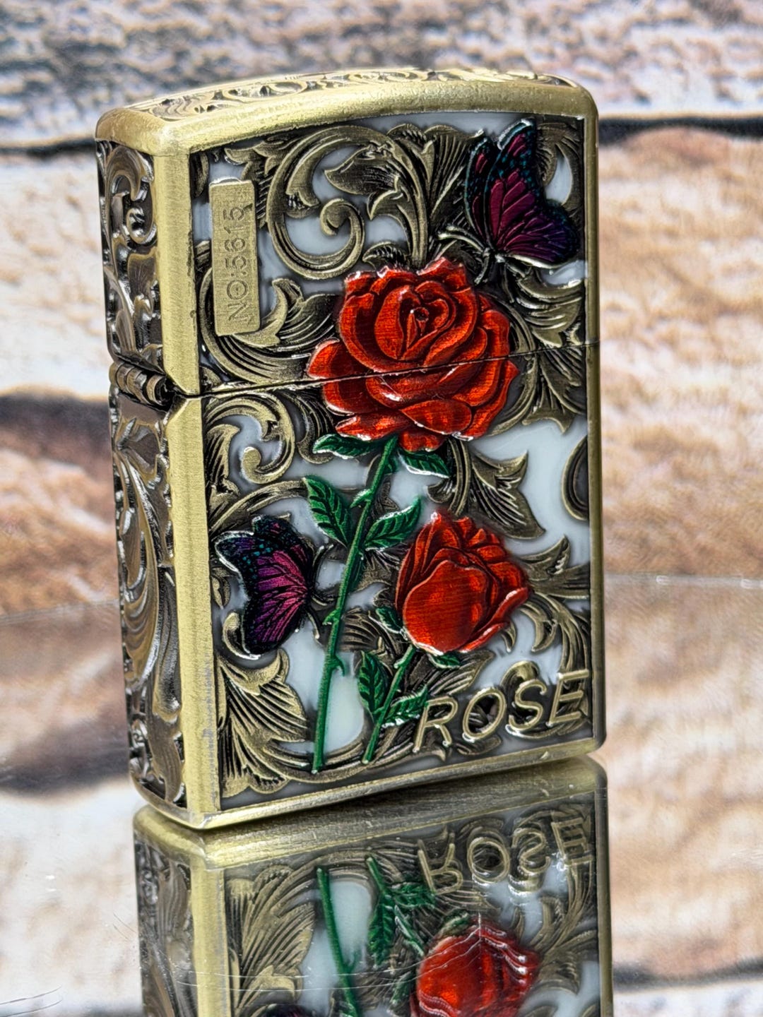 Luminous Butterfly Rose Lighter Heavy 3D Engraving Limited Edition - Etsy