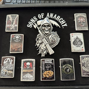 Sons of Anarchy New Zippo Lighters First 9 Collection With Display Case. - Etsy