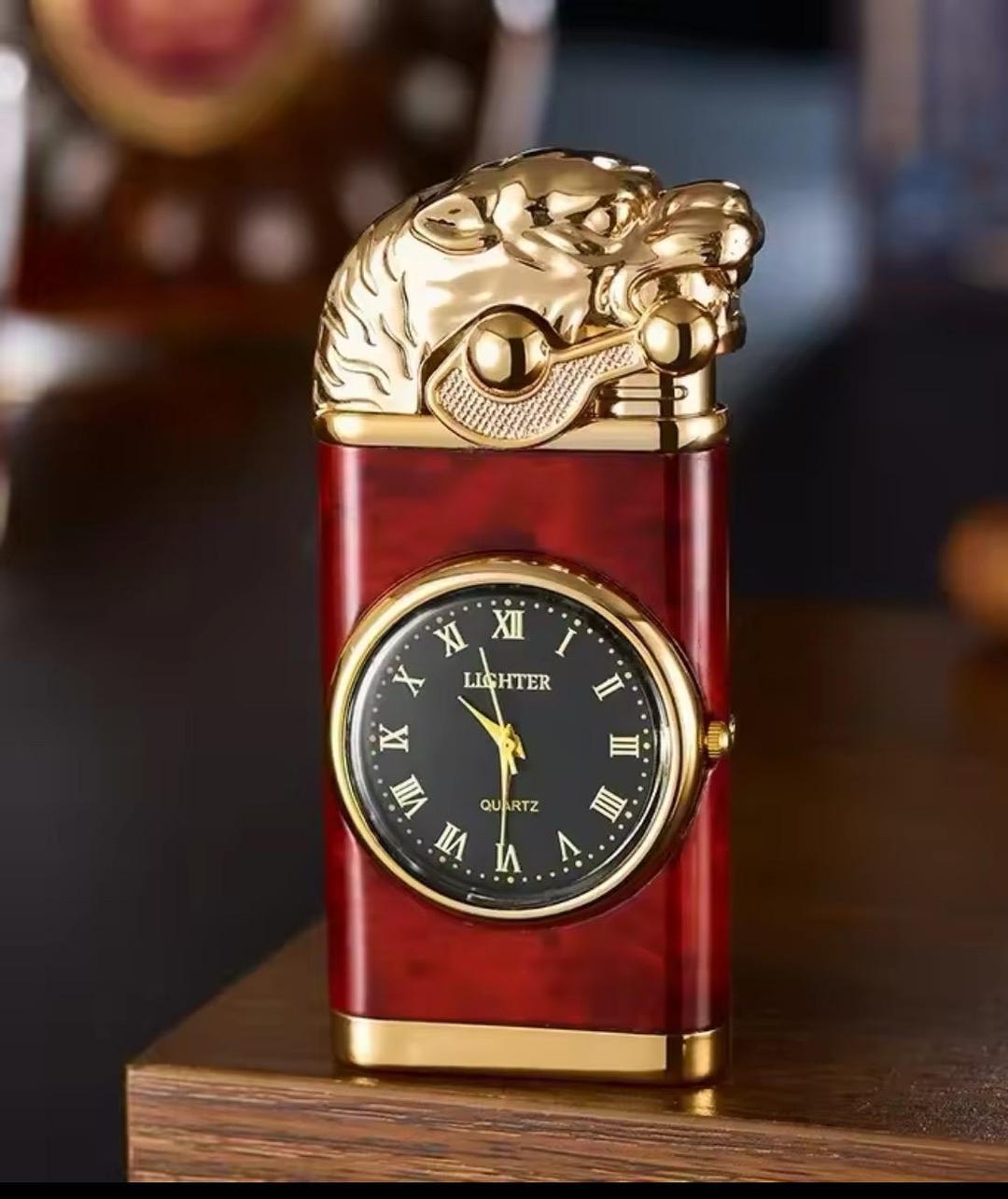 Dragon Lighter With Dual Flame and Clock - Etsy