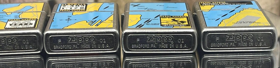 Zippo 60th Anniversary Pearl Harbor Set of 4 Vintage Zippo New ...