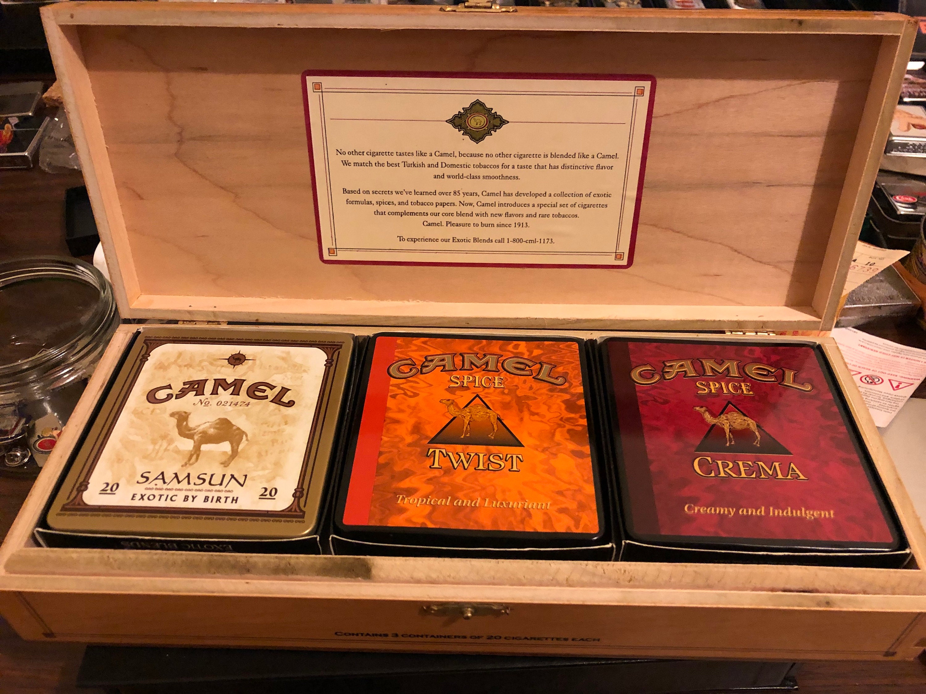 Camel Flavored Cigarettes In Tins