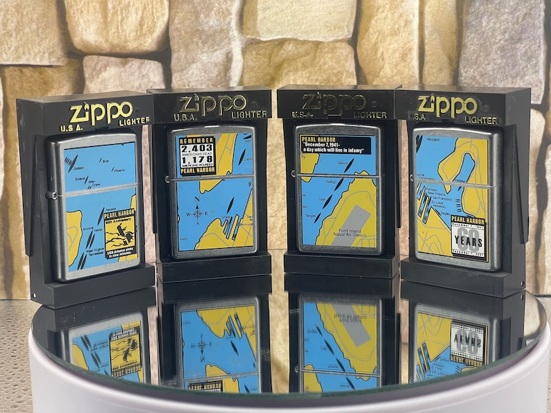 Zippo 60th Anniversary Pearl Harbor Set of 4 Vintage Zippo New - Etsy