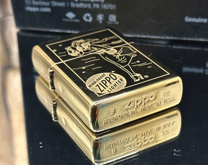 Zippo Solid Brass Windy Girl Lighter Limited Edition New and Unfired - Etsy