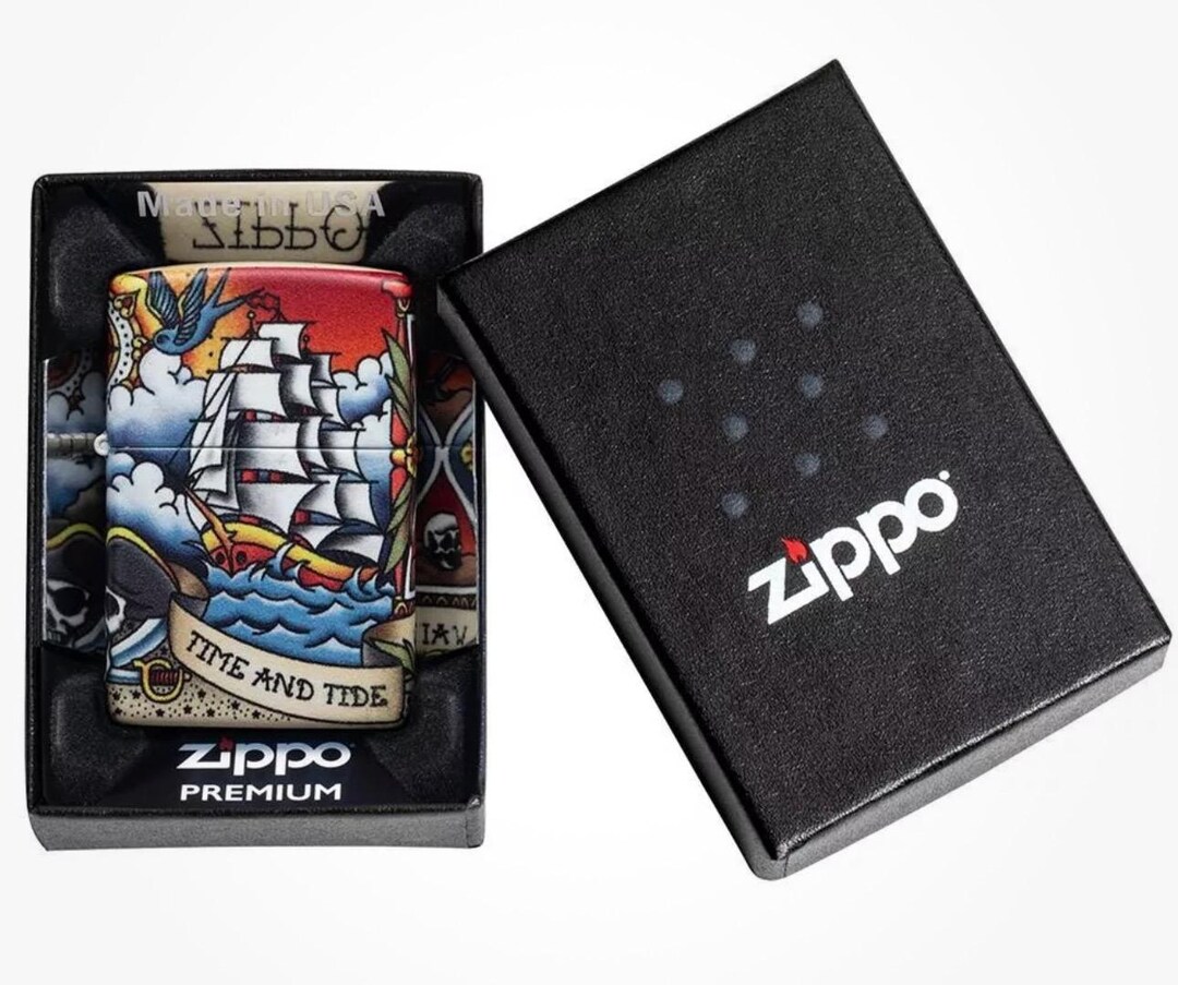 Zippo New , Nautical Pirate Ship , 540 Color Process-2 Sided Design ...