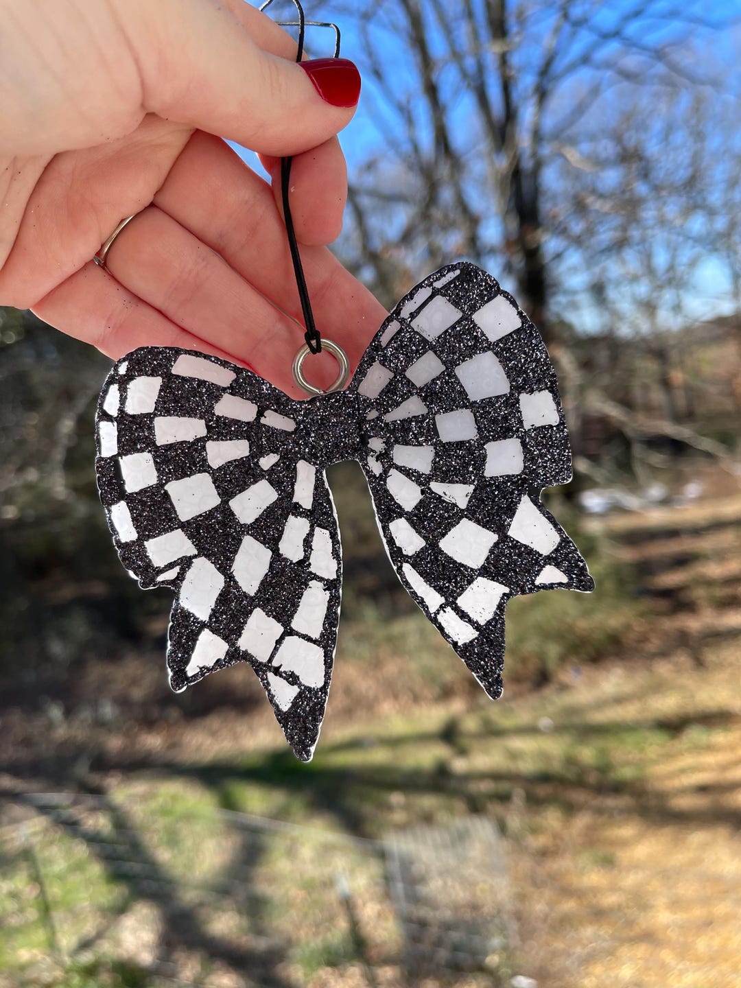Checkered Bow Freshie - Etsy