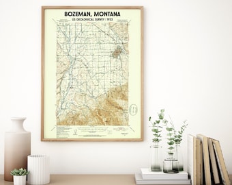 Bozeman Map Poster - Etsy