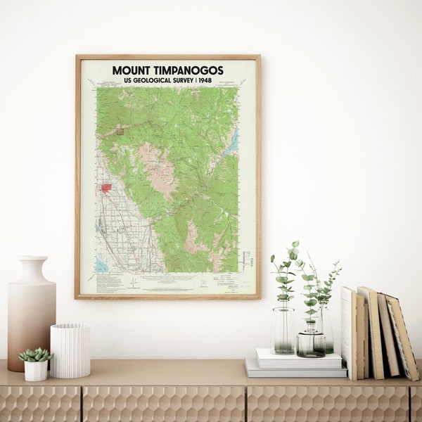Topographic Map Mount Timpanogos - Etsy