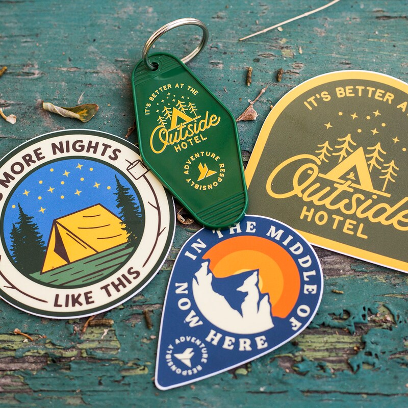 Camp Stickers - Etsy