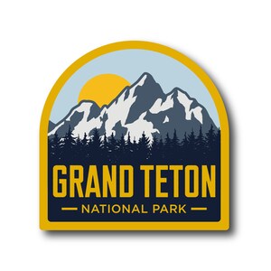 Grand Teton National Park Sticker Wyoming Sticker National Park Gift ...