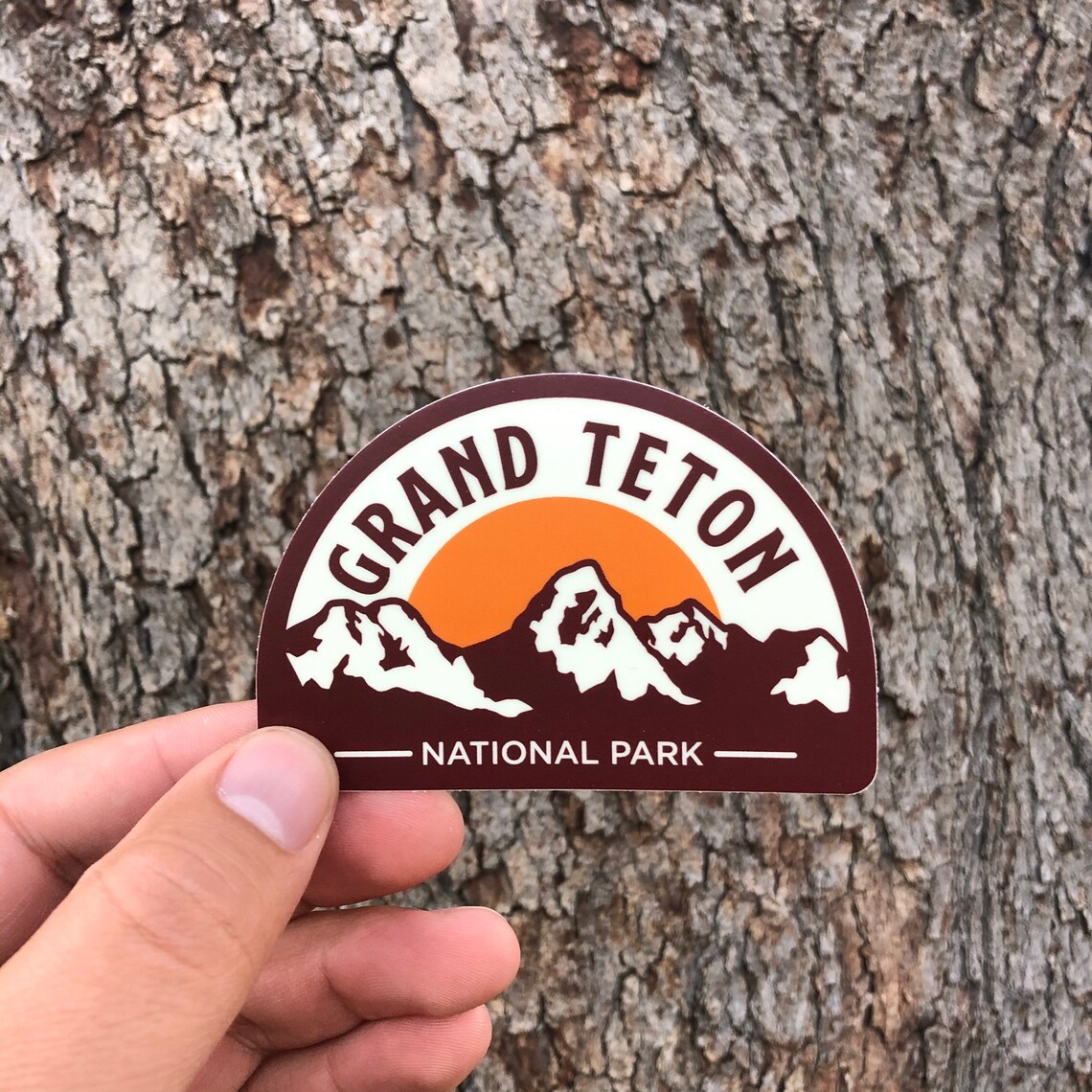 Grand Teton National Park Sticker Retro National Park - Etsy Norway