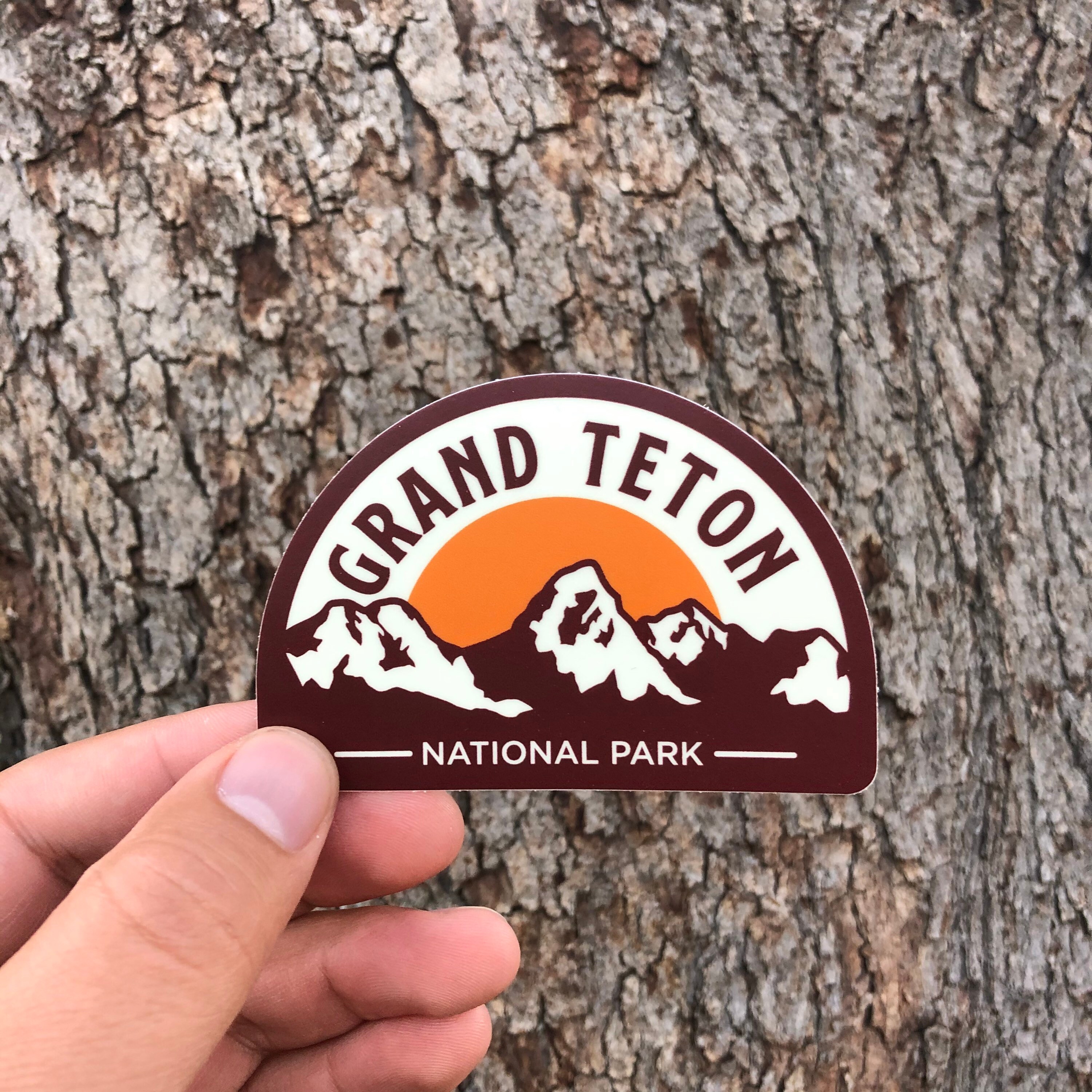 Grand Teton National Park Sticker Retro National Park - Etsy Norway