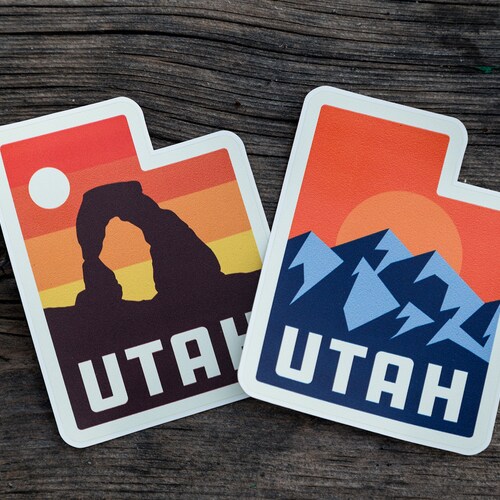 Clear Utah Mountain State Outline Vinyl Sticker Decal Laptop - Etsy