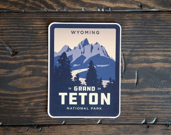 Grand Teton National Park Vinyl Sticker - Etsy