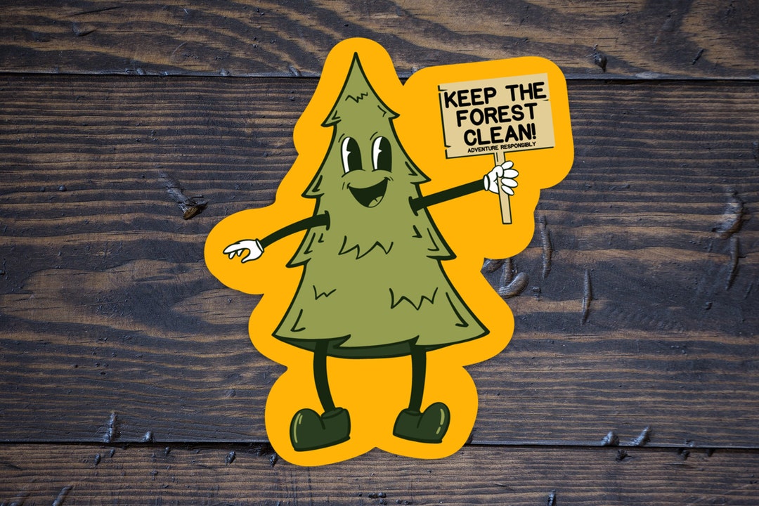 Keep the Forest Clean Sticker Pine Tree Waterproof Vinyl Sticker UV ...