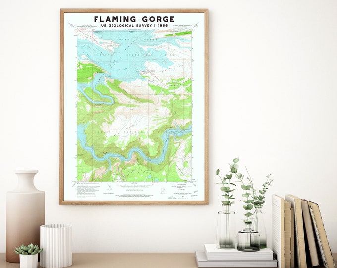 Flaming Gorge Printable Map, Flaming Gorge Utah Map, Flaming Gorge ...