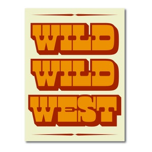 Wild Wild West Poster - Etsy