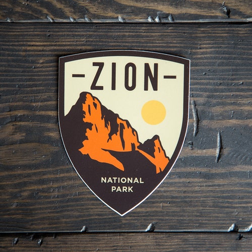 Zion National Park Sticker Utah State Souvenir Arrowhead - Etsy